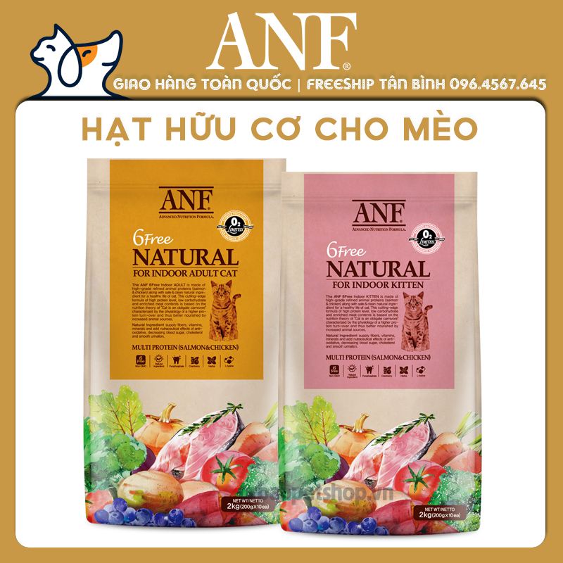 Hạt Hữu Cơ Cho Mèo ANF 6Free